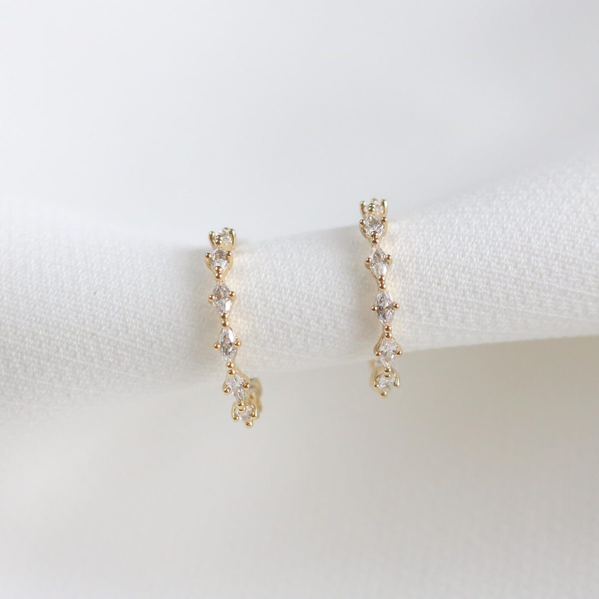 Meri Hoop Earrings – Statement Grey
